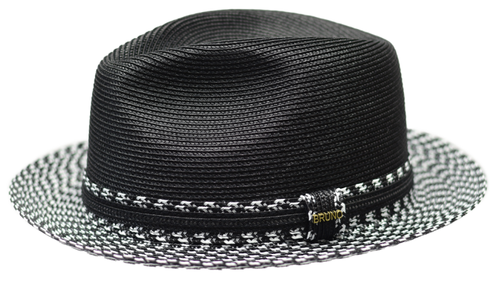 Bruno Capelo Men's Fedora Style Straw Hat - Multi Colored Brim