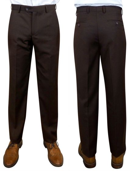 Statement Men's Modern Fit Pants - Flat Front Slacks
