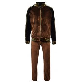 Stacy Adams Men's 2 Piece Velour Walking Suit - Bold Pattern