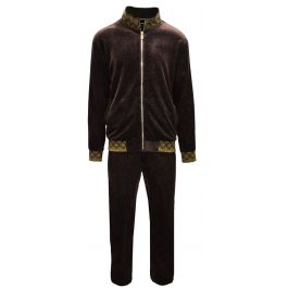 Stacy Adams Men's 2 Piece Velour Walking Suit - Solid Texture