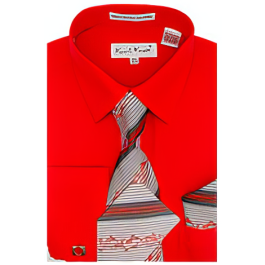 Karl Knox Men's French Cuff Shirt Set - Multi Style Stripes