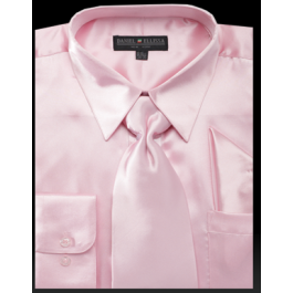 Daniel Ellissa Men's Basic Dress Shirt Set - Versatile Satin