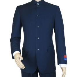 Apollo King Men's Outlet 2 Piece Nehru Style Suit - 5 Button Mandarin