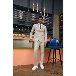 Stacy Adams Men's 3 Piece Hybrid Suit - Textured Solid