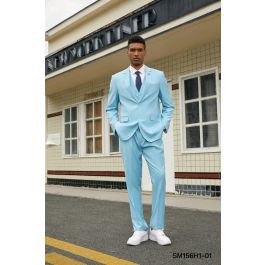 Stacy Adams Men's 3 Piece Hybrid Suit - Solid Texture