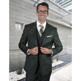 Statement Men's 3 Piece 100% Wool Suit - Tailored Fit