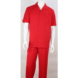 Royal Diamond Men's 2 Piece Walking Suit - Bold Red