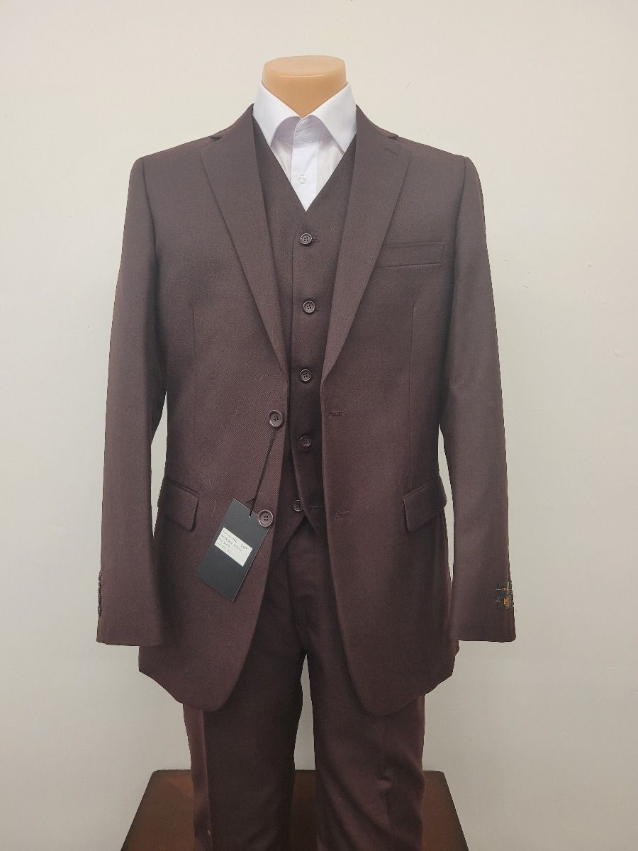 Apollo King Men's Outlet 100% Wool Suit - Classic Executive