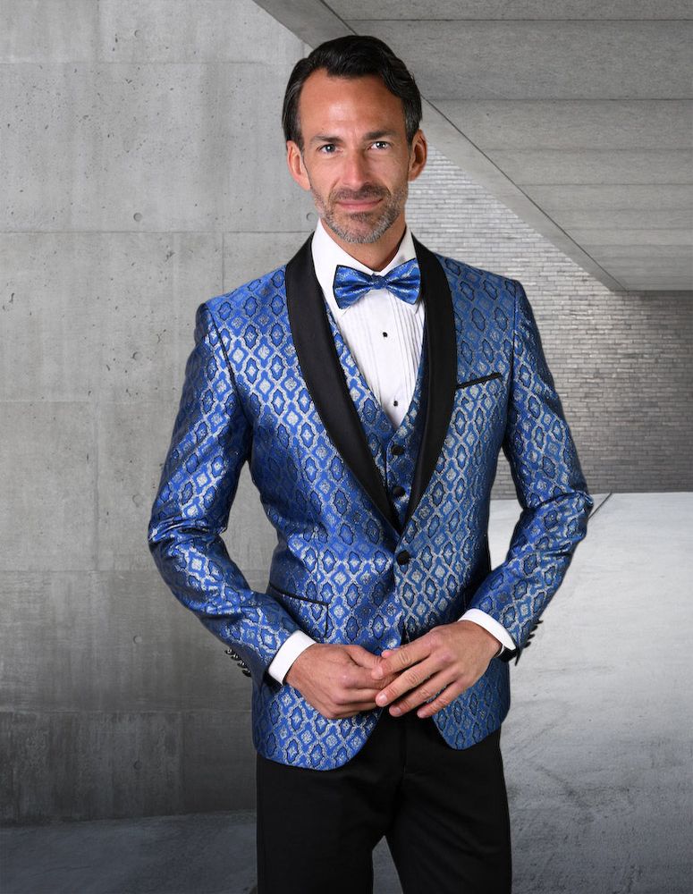 Statement Men's Modern Fit Tuxedo - Vibrant Two Tone