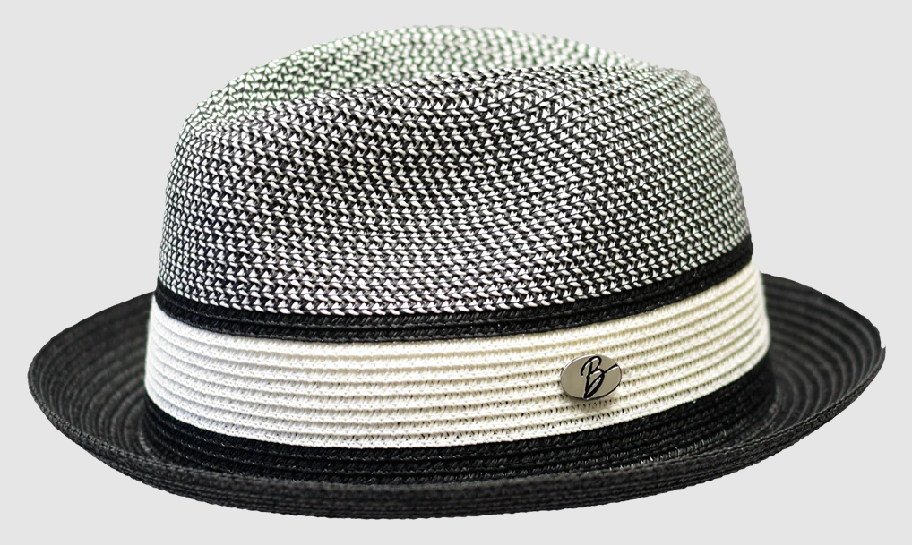 Bruno Capelo Men's Fedora Style Straw Hat - White Band