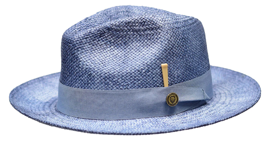 Bruno Capelo Men's Fedora Style Straw Hat - Layered Colors