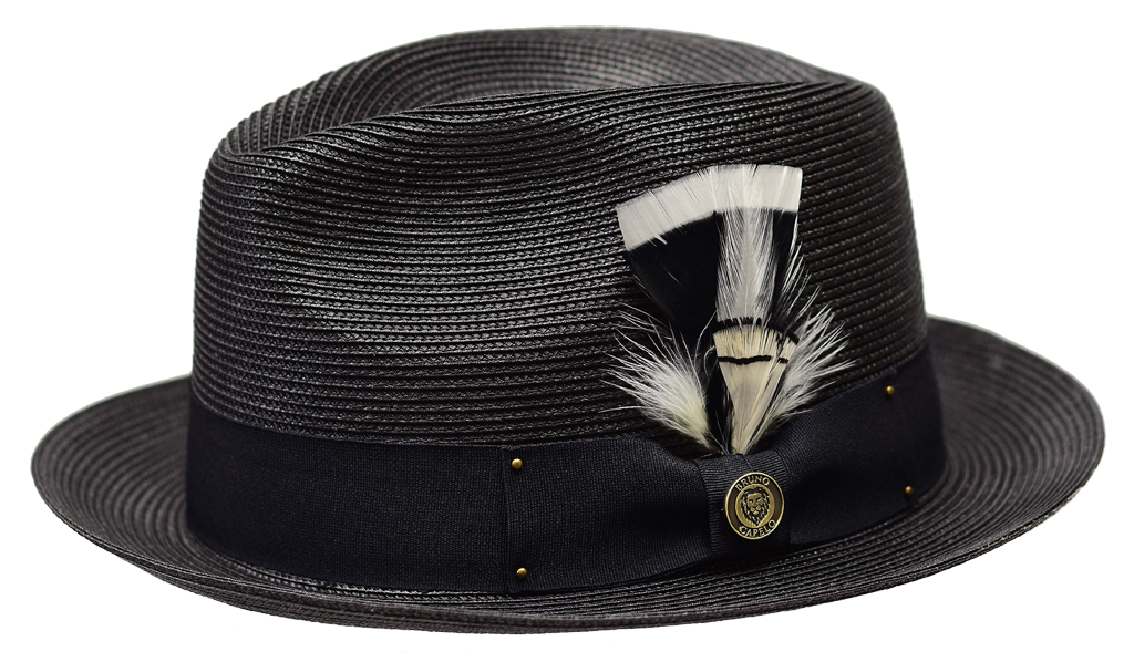 Bruno Capelo Men's Fedora Style Straw Hat - Solid Color