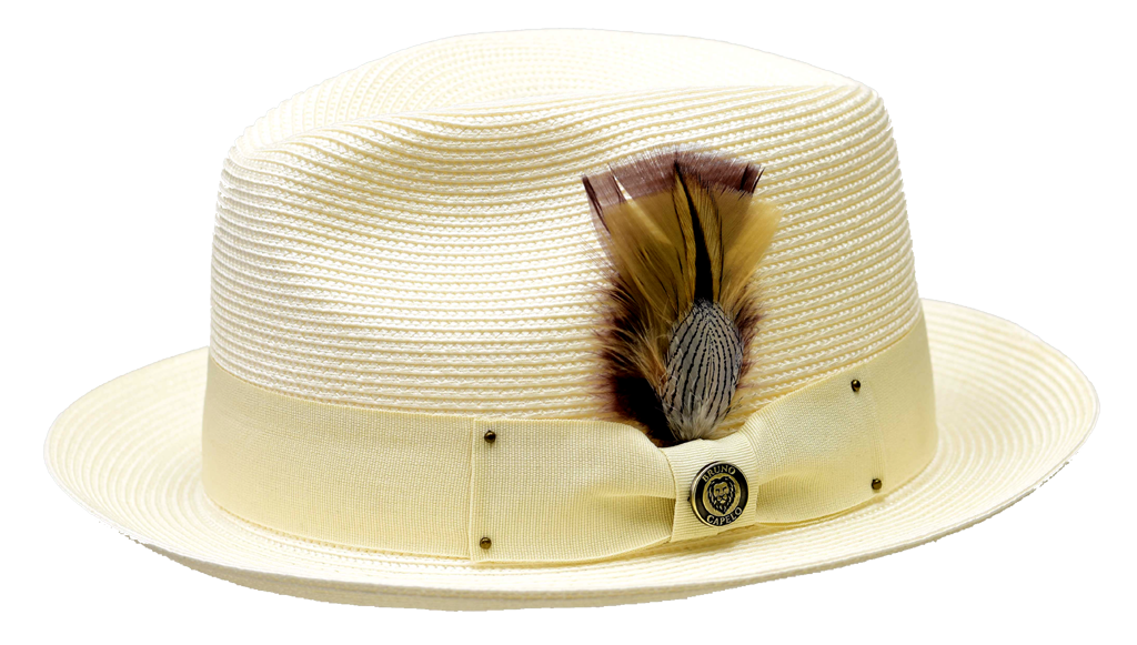 Bruno Capelo Men's Fedora Style Straw Hat - Solid Color