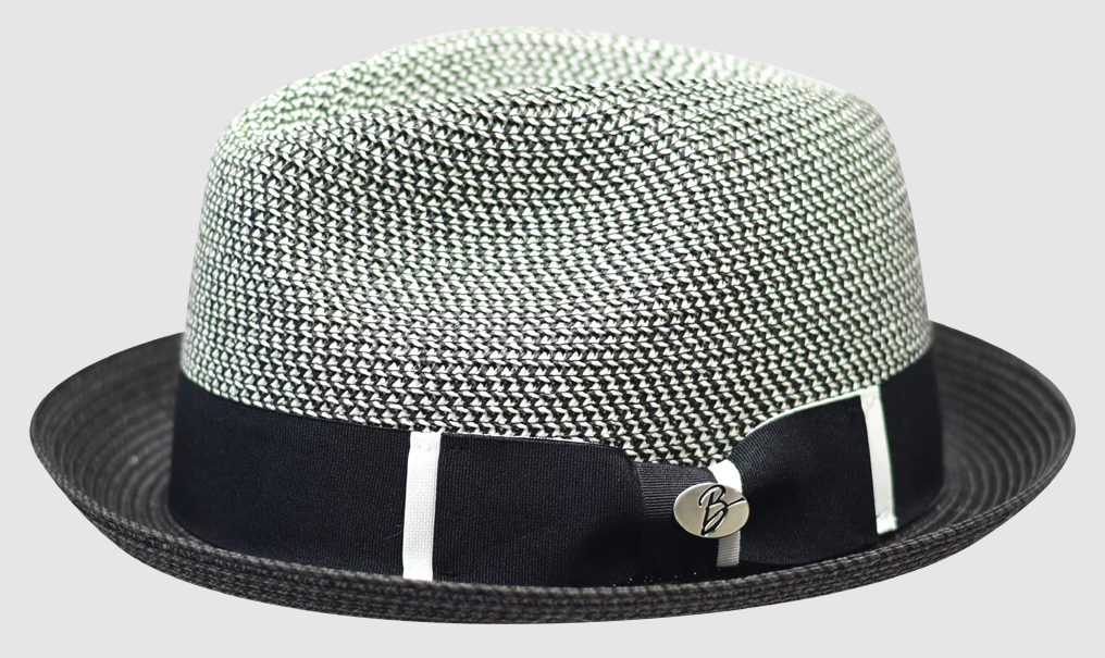 Bruno Capelo Men's Fedora Style Straw Hat - Snap Brim