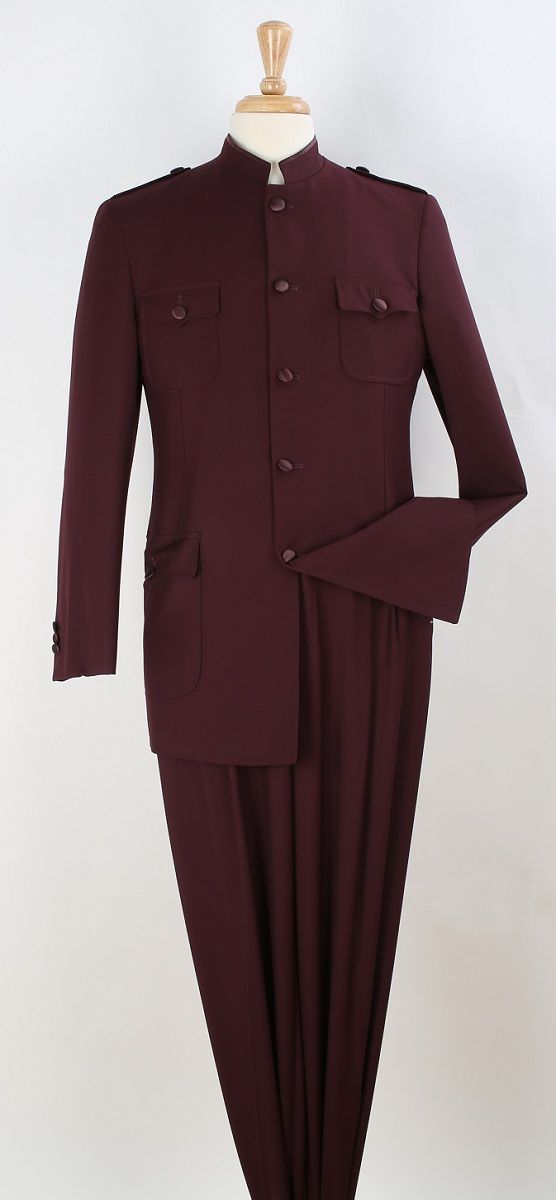 Apollo King Men's Outlet 2 Piece Nehru Style Suit - Fashion Pockets