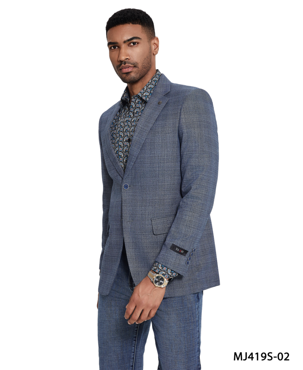 Tazio Men's Classic Sport Coat - Glen Check