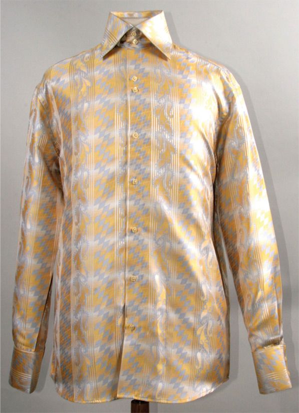 Daniel Ellissa Men's Fashion Dress Shirt - Diamond Stripes