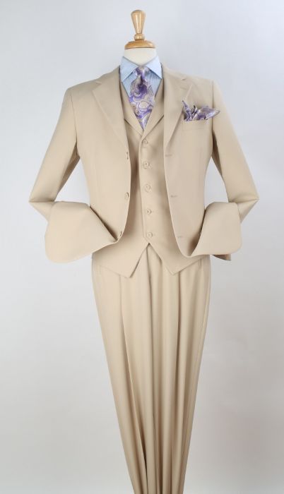 Royal Diamond Men's 3pc Outlet Fashion Suit - Solid Color