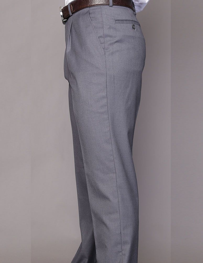 Statement Men's Dress Pants - Solid Pleated Slacks