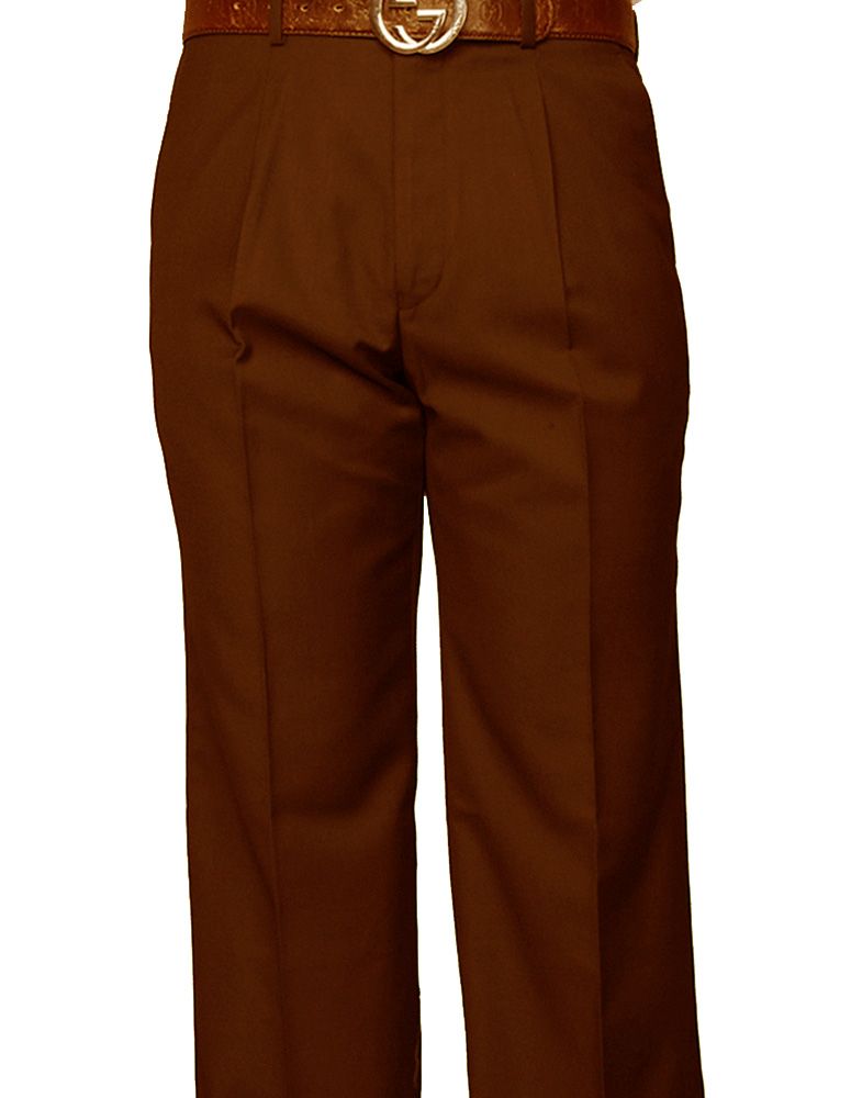 Statement Men's Dress Pants - Solid Pleated Slacks