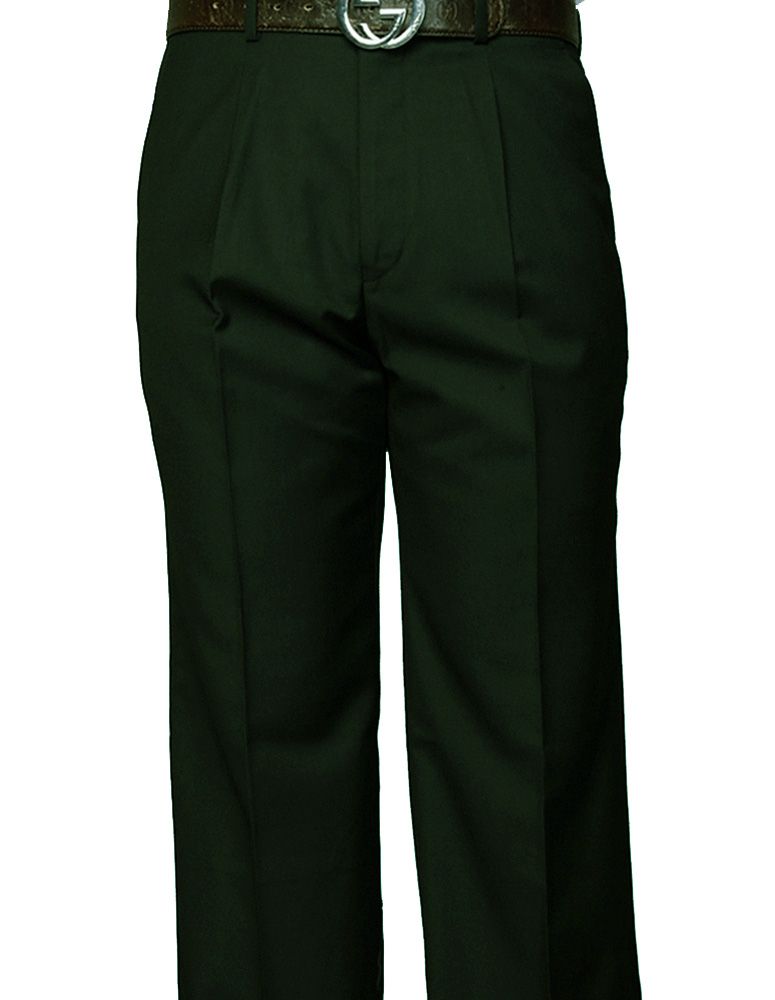 Statement Men's Dress Pants - Solid Pleated Slacks