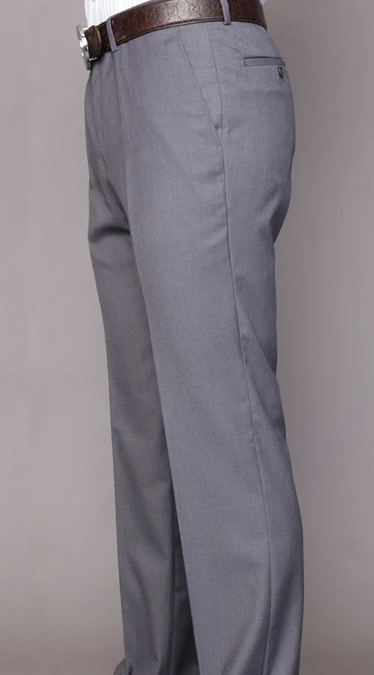 Demantie Men's Flat Front Pants - Modern Fit