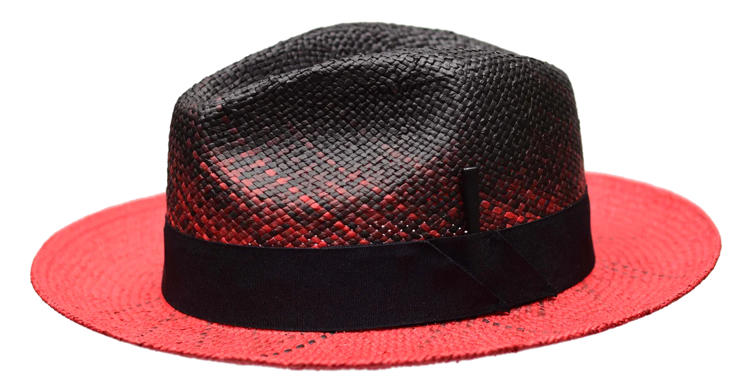 Bruno Capelo Men's Fedora Style Straw Hat - Gradient Colors