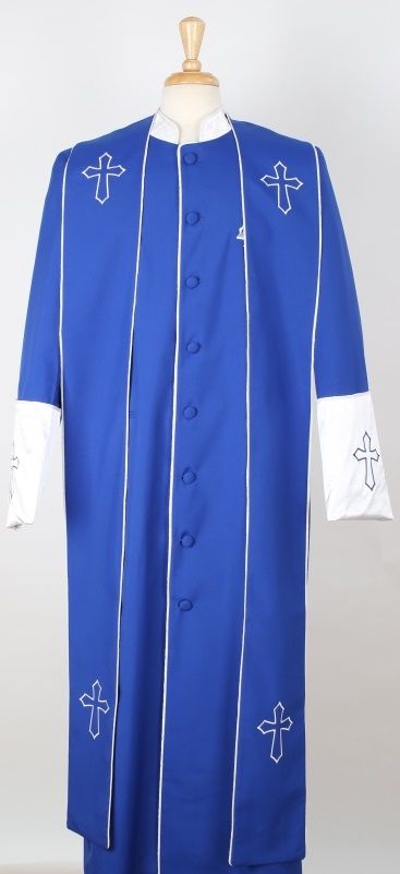 Tony Blake Men's Outlet Church Robe with Stole - Pastor Church Robe