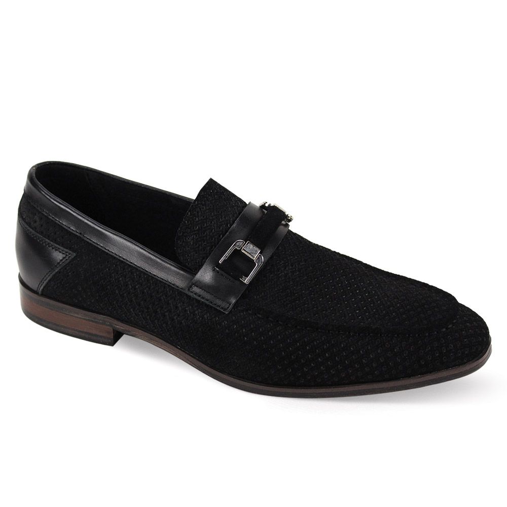 Giovanni Men's Suede Loafer Dress Shoe - Fashion Buckle
