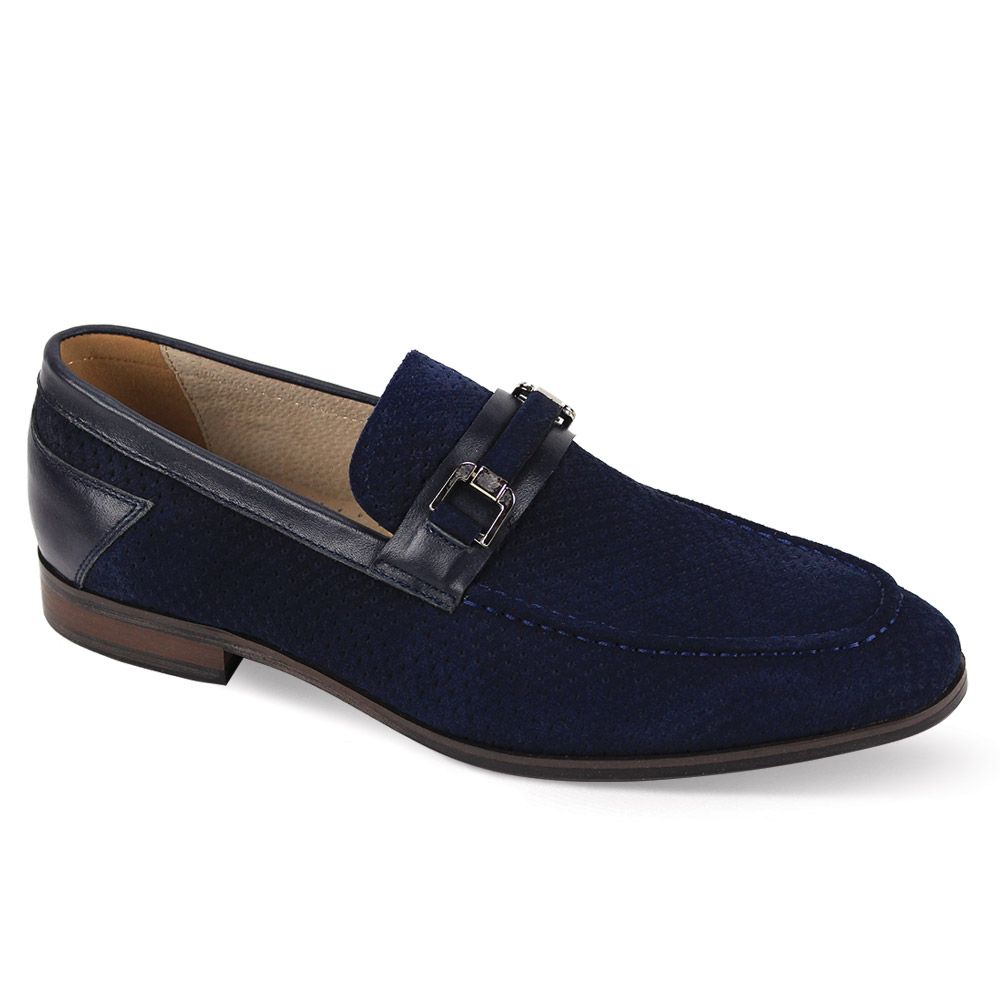 Giovanni Men's Suede Loafer Dress Shoe - Fashion Buckle
