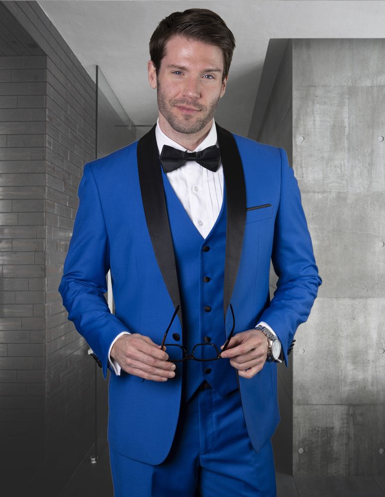 Statement Men's 3 Piece 100% Wool Tuxedo - Bold Colors