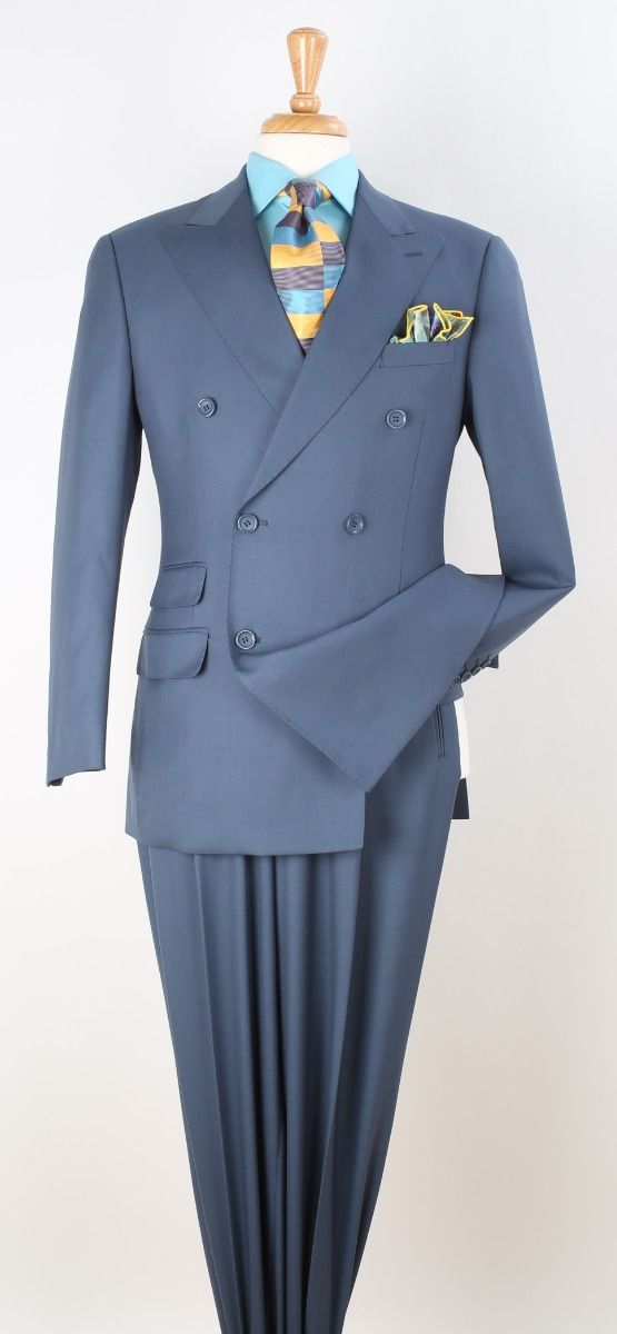 Apollo King Men's 3 Piece 100% Wool Suit - Fashion Windowpane