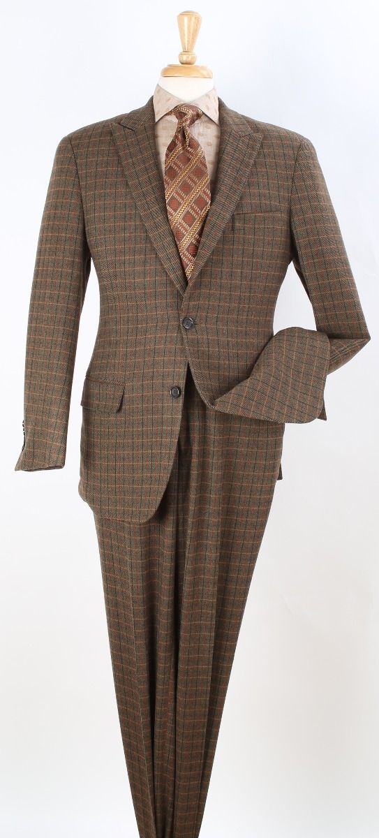 Apollo King Men's 2pc 100% Wool Fashion Suit - Simply Business