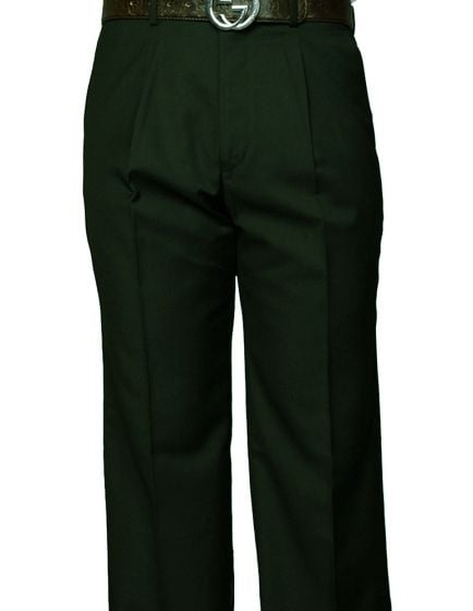 Statement Men's Dress Pants - Solid Pleated Slacks