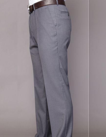 Statement Men's 100% Wool Dress Pants - Flat Front Slacks