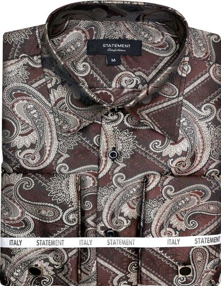Statement Men's Long Sleeve Woven Shirt - Varied Designs