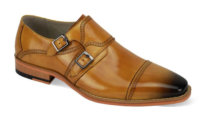 Giovanni Men's Outlet Leather Dress Shoe - Split Buckle