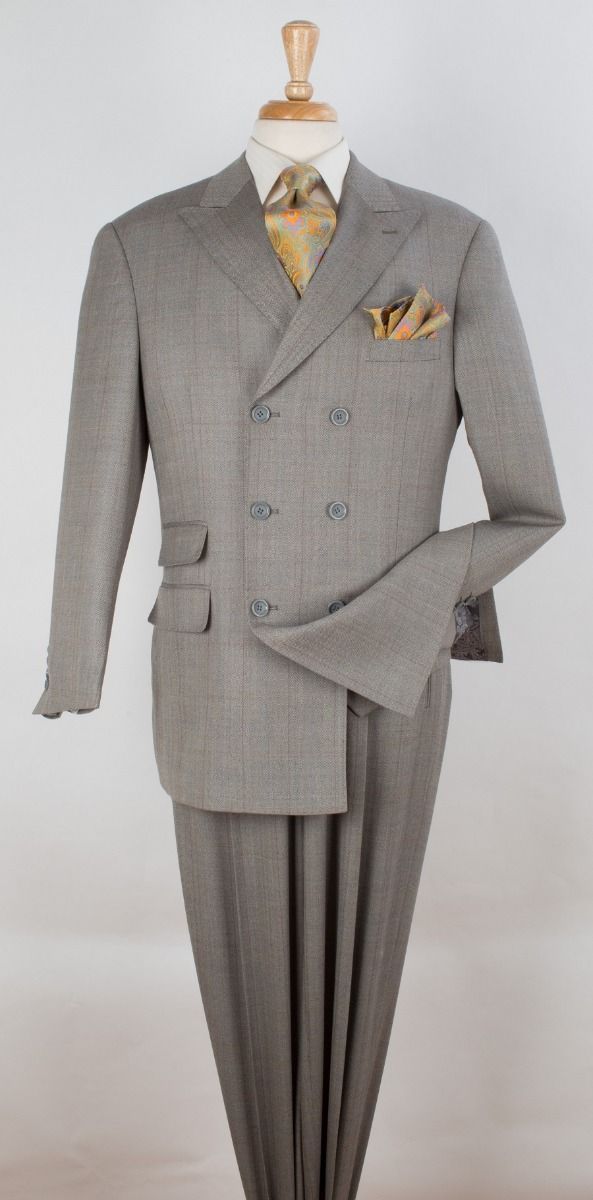 Apollo King Men's Outlet 3pc Fashion Suit - Double Breasted