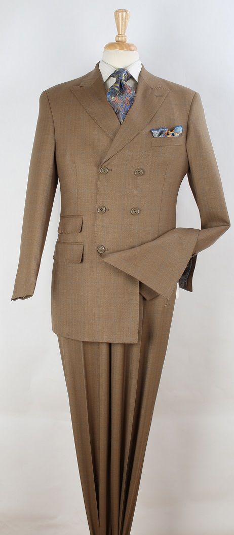 Apollo King Men's Outlet 3pc Fashion Suit - Double Breasted