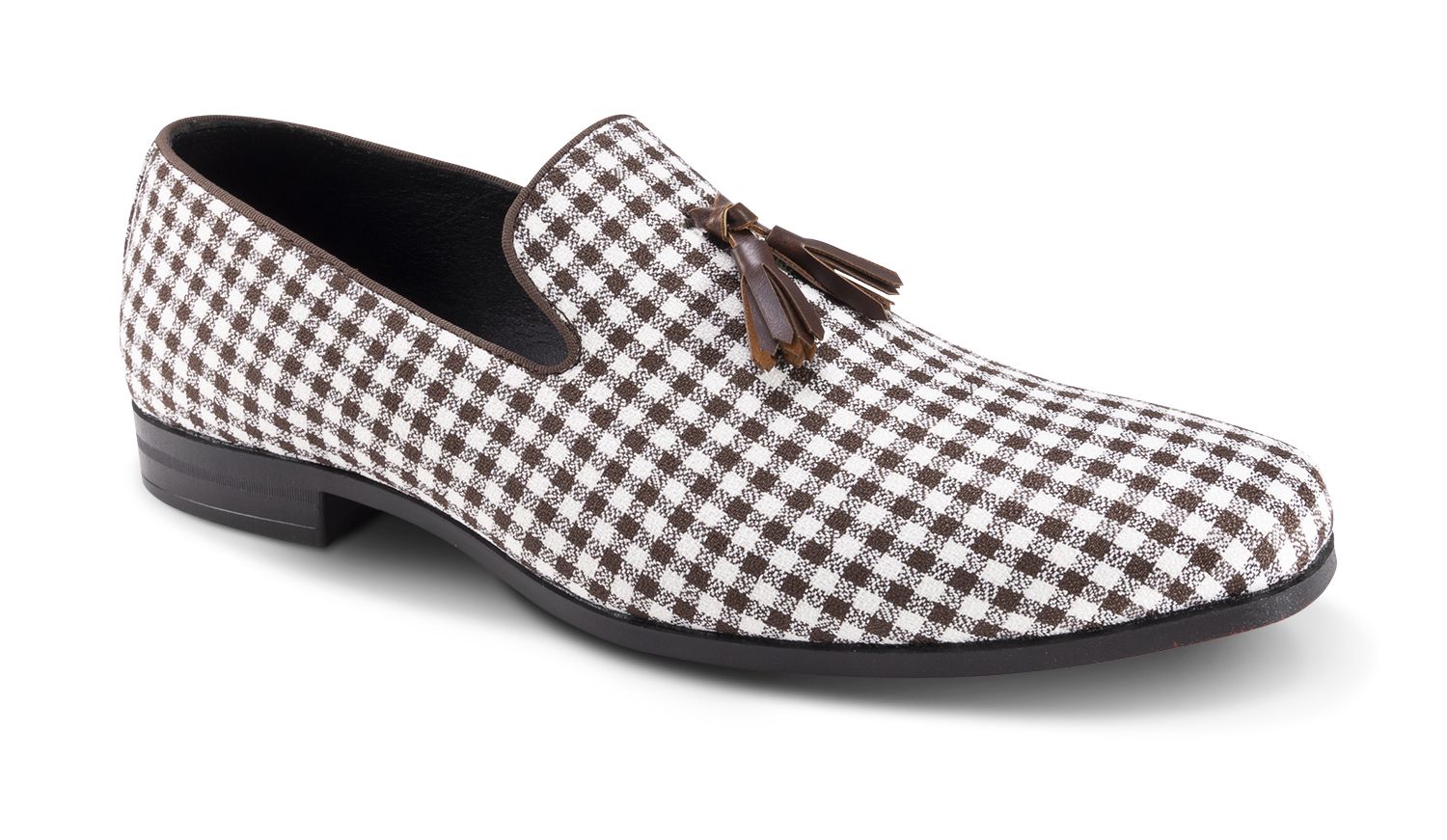 Montique Men's Fashion Loafer - Textured Plaid