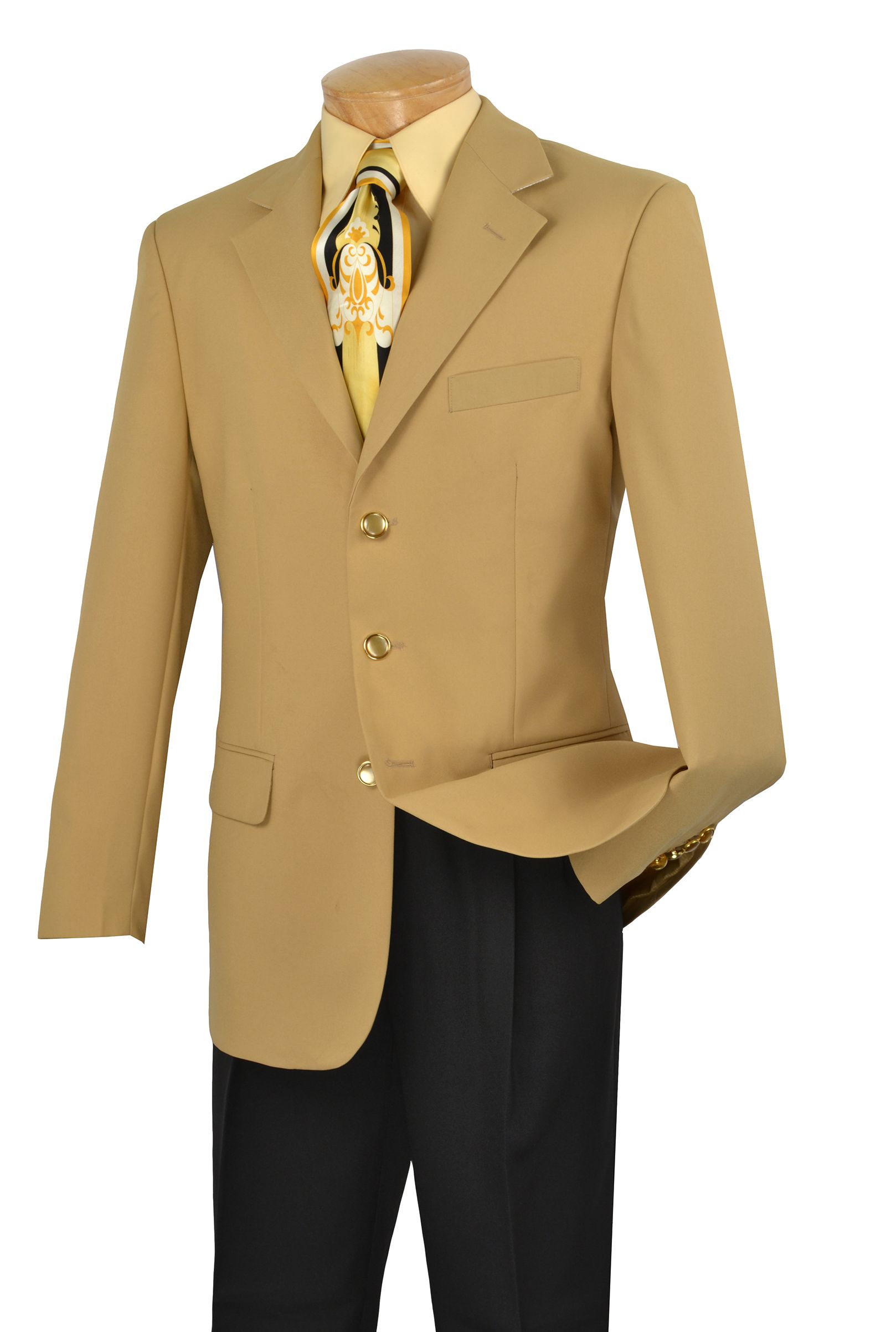 Vinci Men's Single Breasted Poplin Blazer - 3 Button Jacket
