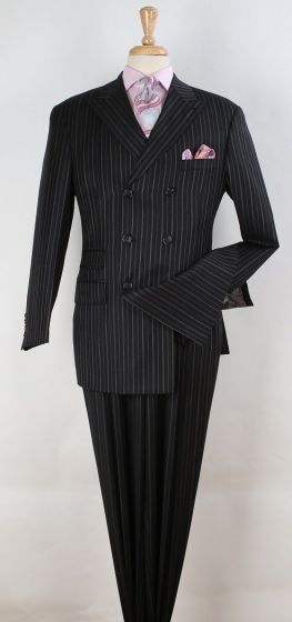 Apollo King Men's Outlet 3pc Fashion Suit - Double Breasted