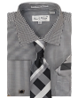 Karl Knox Men's French Cuff Shirt Set - Vibrant Stripes