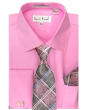 Karl Knox Men's French Cuff Shirt Set - Windowpane Patterns