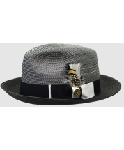 Bruno Capelo Men's Fedora Style Straw Hat - Multi Colored Brim